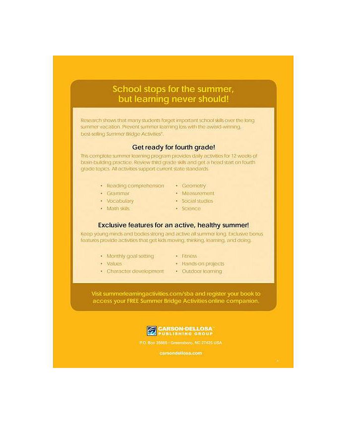 Barnes & Noble Summer Bridge Activities, Grades 3 - 4: Bridging Grades ...