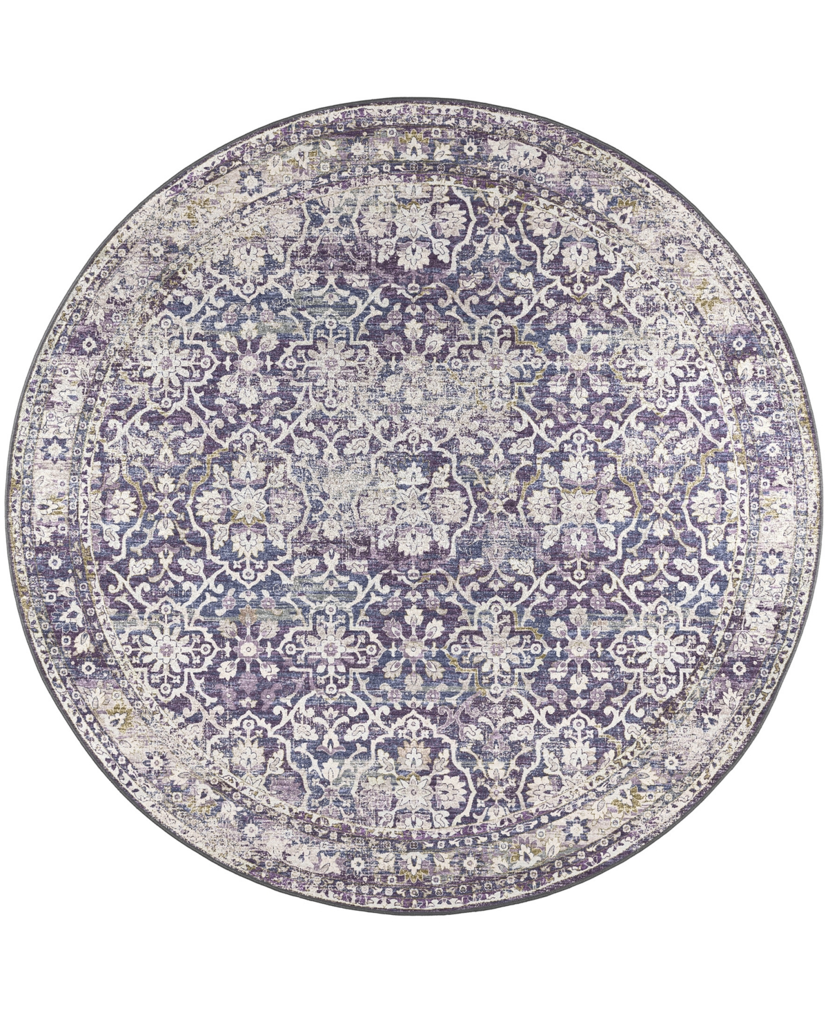 Click here for Dalyn Jericho JC3 8 x 8 Round Area Rug - Purple prices
