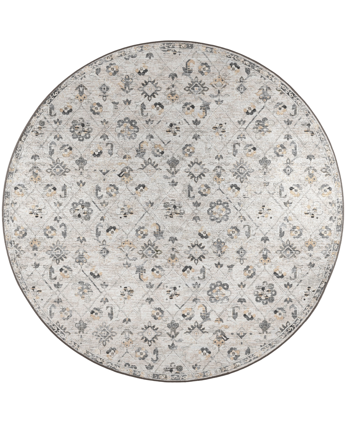 Click here for Dalyn Jericho JC8 4 x 4 Round Area Rug - Gray  Ivo... prices