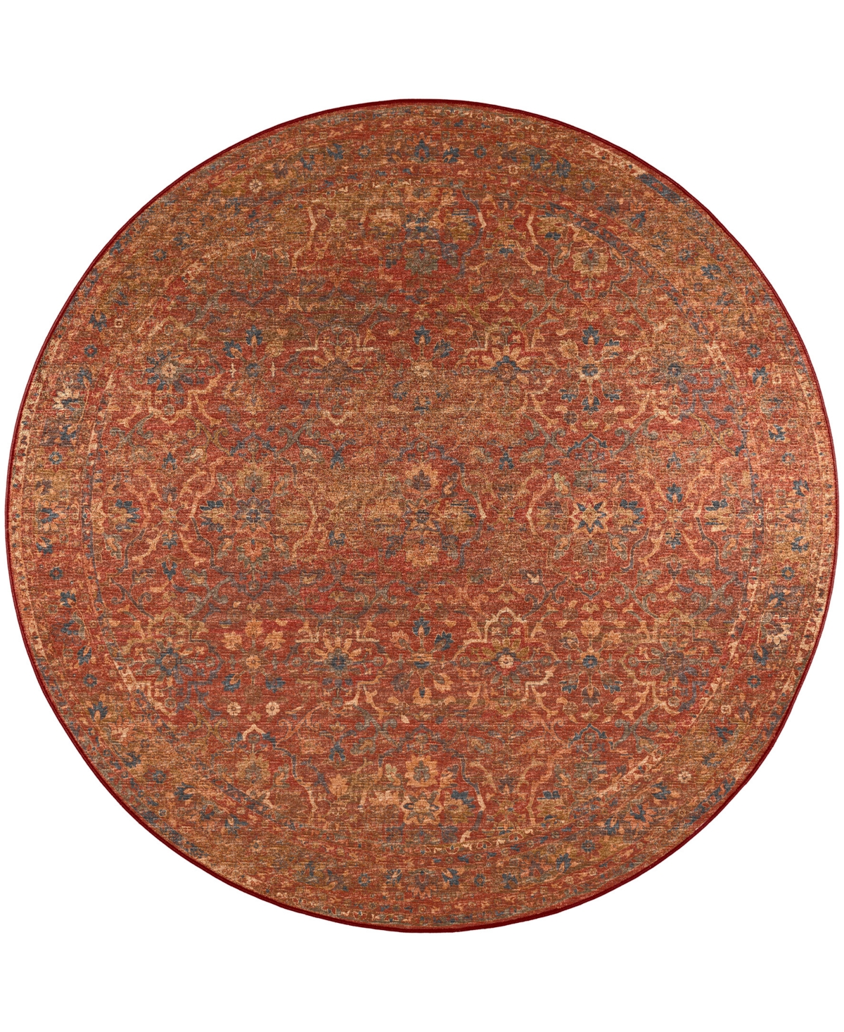 Click here for Dalyn Jericho JC3 8 x 8 Round Area Rug - Paprika prices