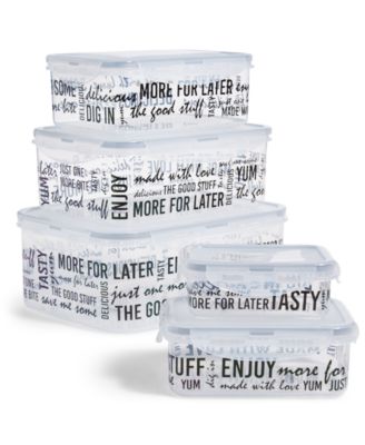 The Cellar Words 5-Piece Plastic Food Storage, Exclusively at Macy's ...