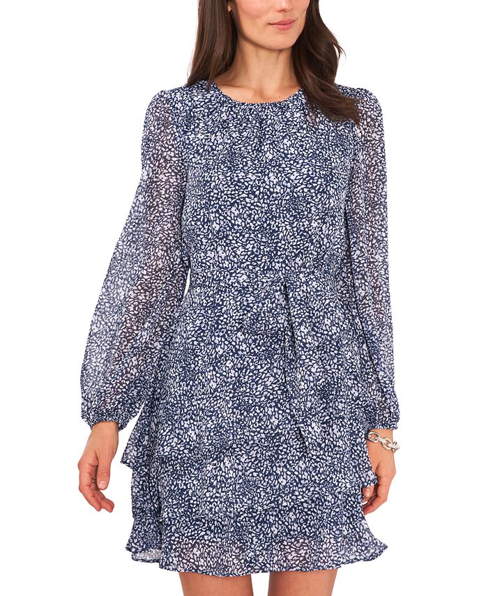 1.STATE Women's Belted Tiered Dress - Macy's