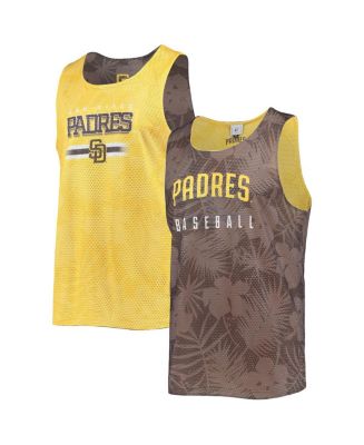 Men's FOCO Brown, Gold San Diego Padres Floral Reversible Mesh Tank Top ...