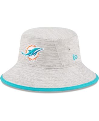 Men's New Era Gray Miami Dolphins Distinct Bucket Hat - Macy's