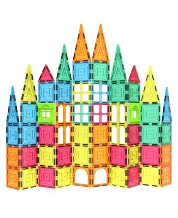 Mag-Genius 102 Piece Magnetic Building Block Play People Castle Set ...