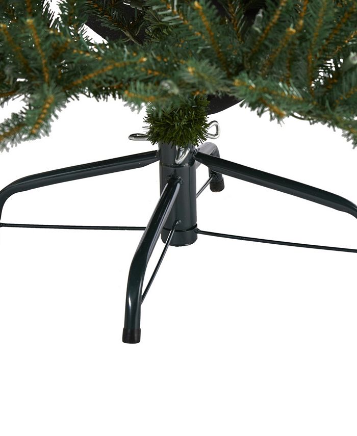 Nearly Natural Napa Valley Fir Artificial Christmas Tree with Lights ...