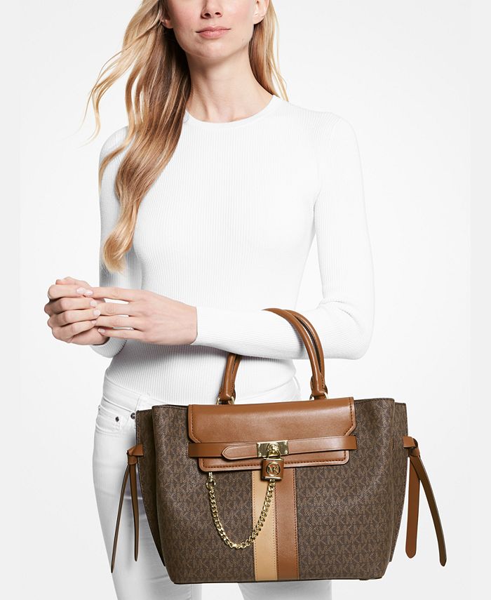 Michael Kors Signature Hamilton Legacy Large Belted Satchel & Reviews ...