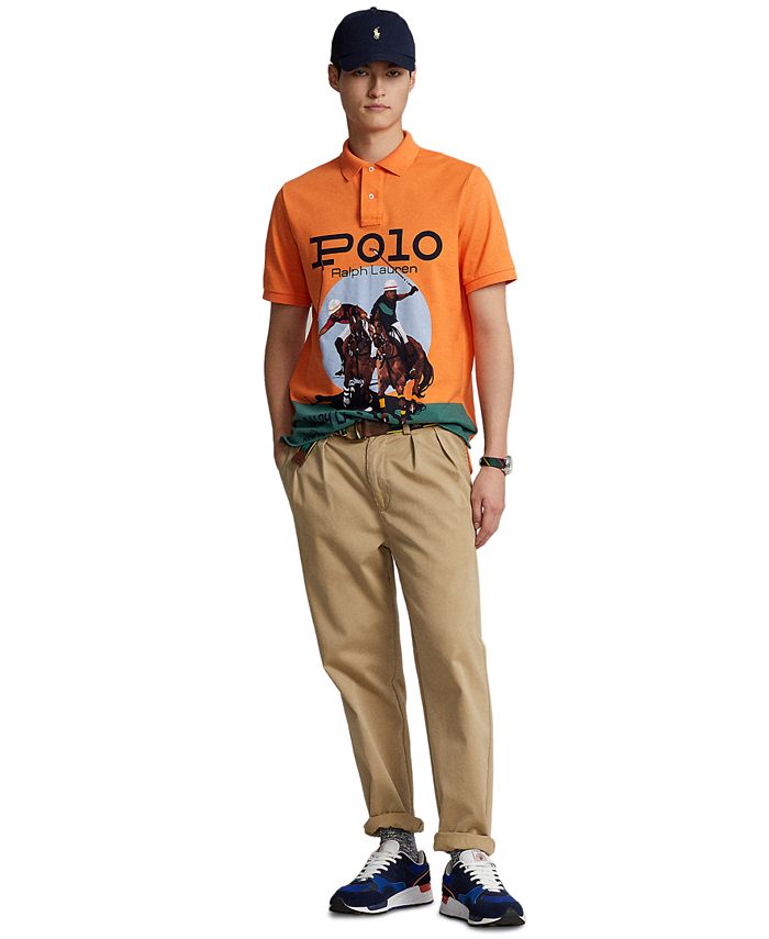 Polo Ralph Lauren Men's Classic-Fit Mesh Graphic Polo Shirt - Macy's