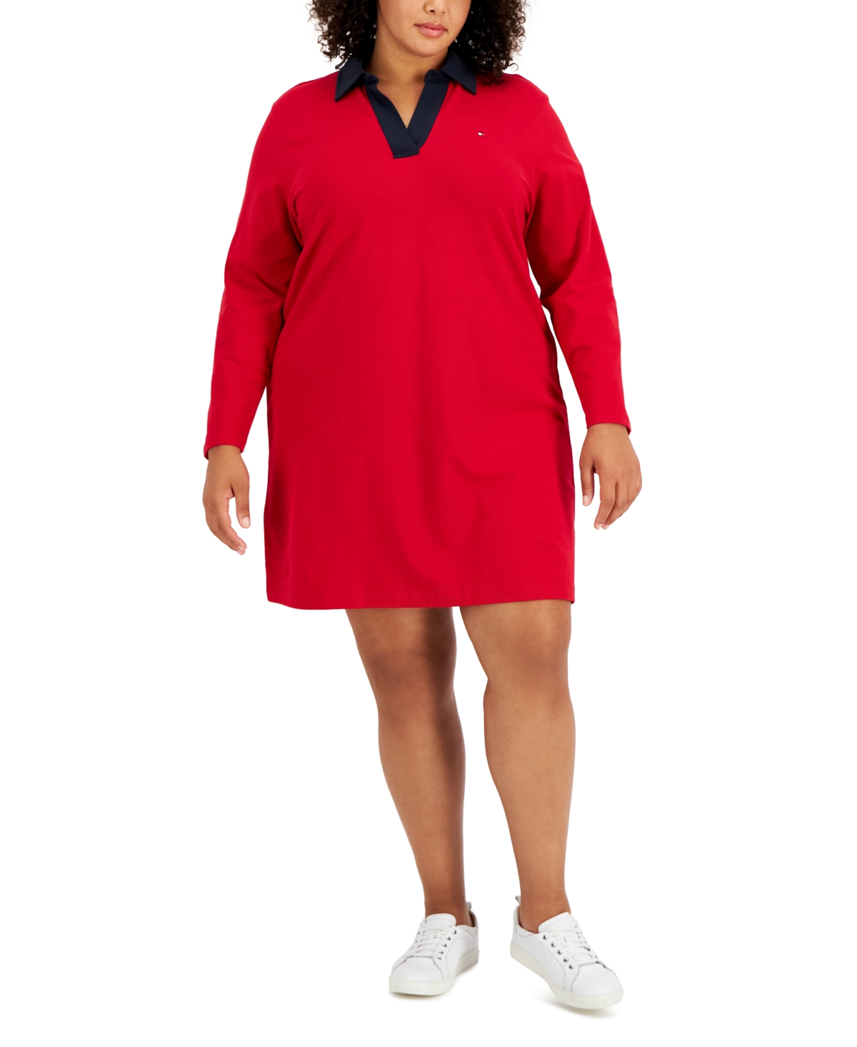 Tommy Hilfiger Plus Size Johnny-Collar Rugby Dress | Smart Closet