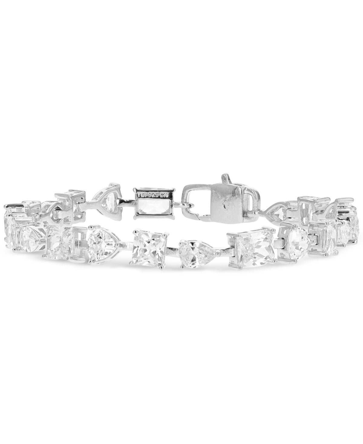 Click here for Cubic Zirconia Multi-Shape Link Bracelet - Sterlin... prices