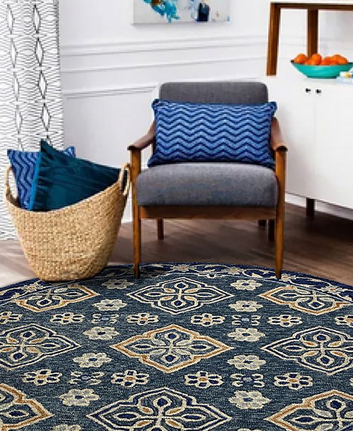 LR Home Jewel JWL99410 4'9" x 4'9" Round Area Rug - Macy's