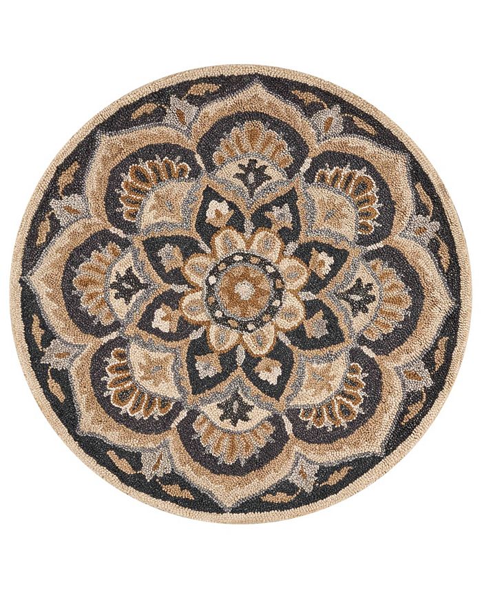 LR Home Radiance RDC54062 4' x 4' Round Area Rug - Macy's