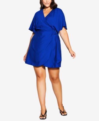 City Chic Trendy Plus Size Side Tie Dress - Macy's