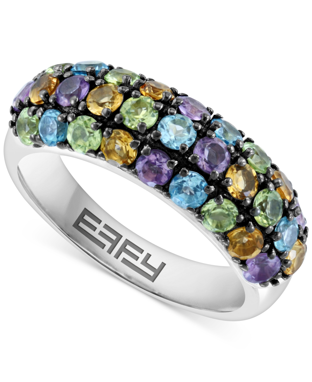 Effy Collection Effy Multi Gemstone Triple Row Statement Ring 2 1 2 Ct