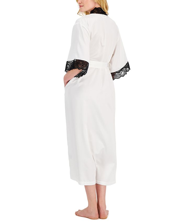 I.N.C. International Concepts Women's Lace Trim Long Wrap Robe, Created ...