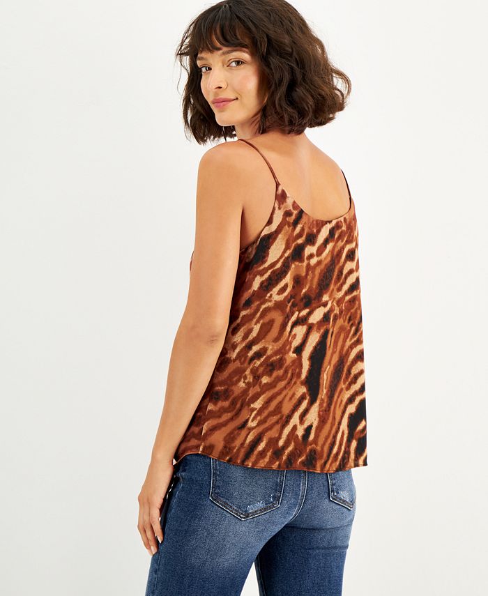 Bar III Women's Animal-Print Scoop-Neck Camisole, Created for Macy's ...