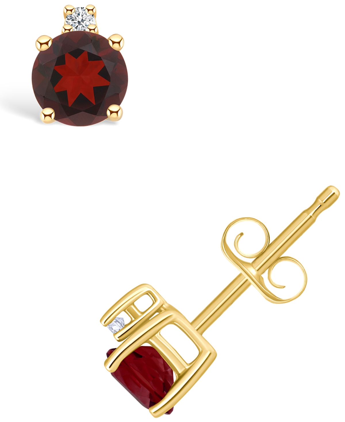 Click here for Garnet (3/4 ct. t.w.) and Diamond Accent Stud Earr... prices