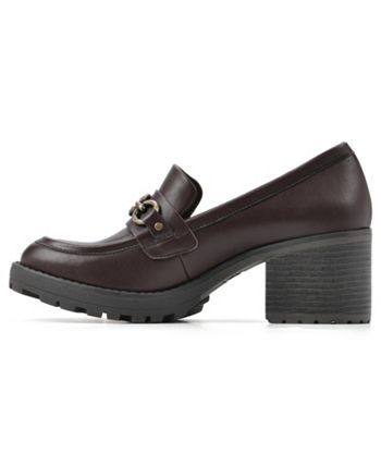 White Mountain Women's Booster Heeled Loafers - Macy's