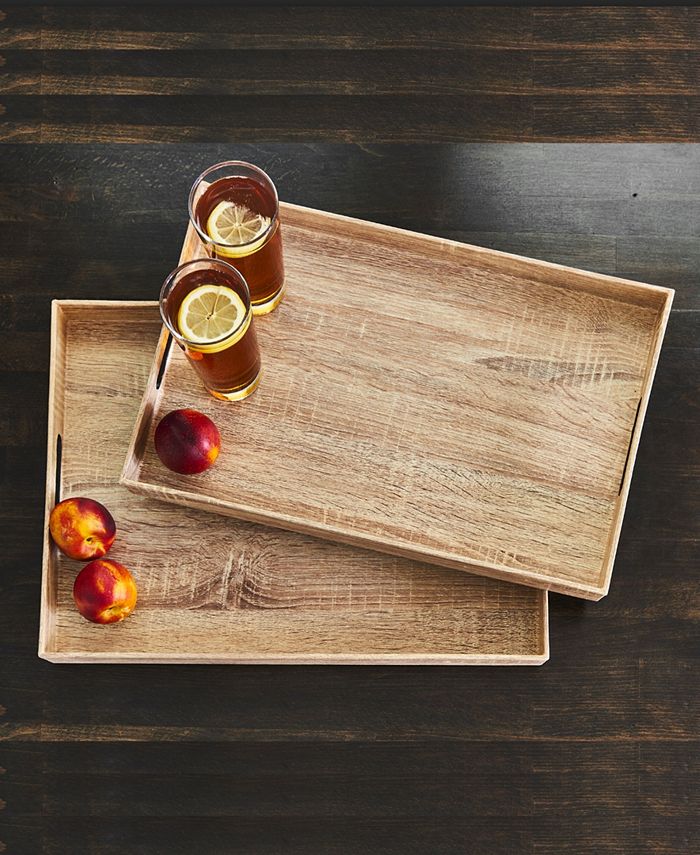 American Atelier Poplar Finished Trays Set, 2 Piece - Macy's