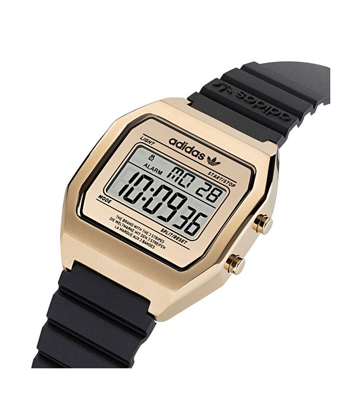 adidas Unisex Digital Two Black Resin Strap Watch 36mm - Macy's