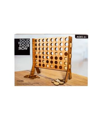 Classic 4 in a Row Wood Game Set, 59 Pieces - Macy's