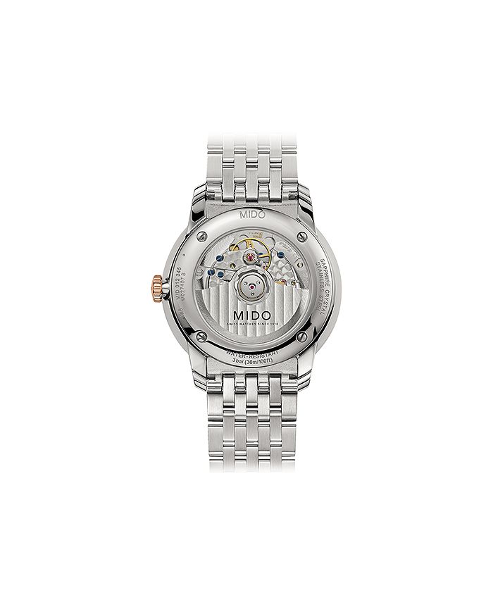 Mido Men's Swiss Automatic Baroncelli Smiling Moon Two Tone Stainless ...