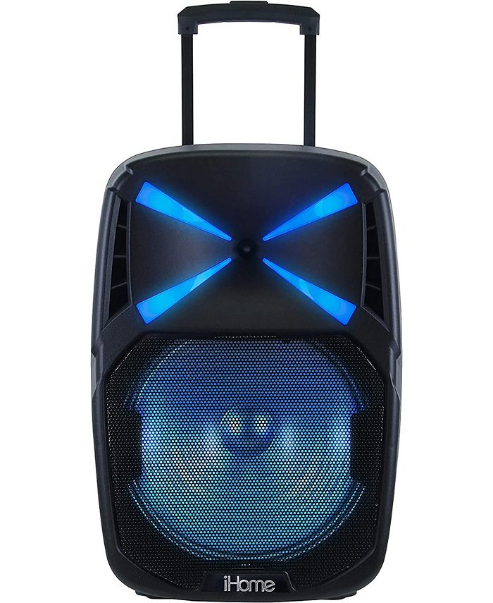 iHome iHPA-1500-LT Portable 15" Woofer Karaoke Machine PA Loud Speaker ...