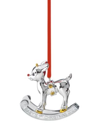 Lenox 2022 Baby's First Christmas Rudolph Ornament - Macy's