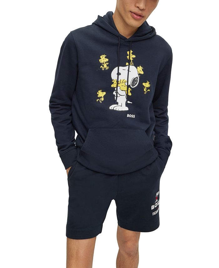 BOSS x Peanuts Men's Oversized French Terry Fit Hoodie - Macy's