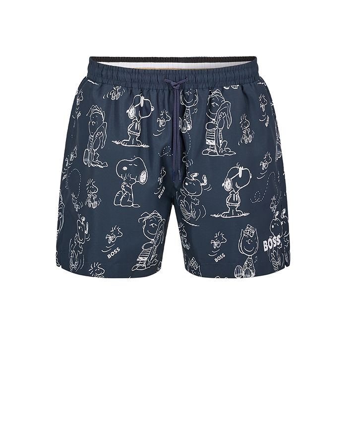 Hugo Boss BOSS x Peanuts Men's Logo Swim Shorts - Macy's