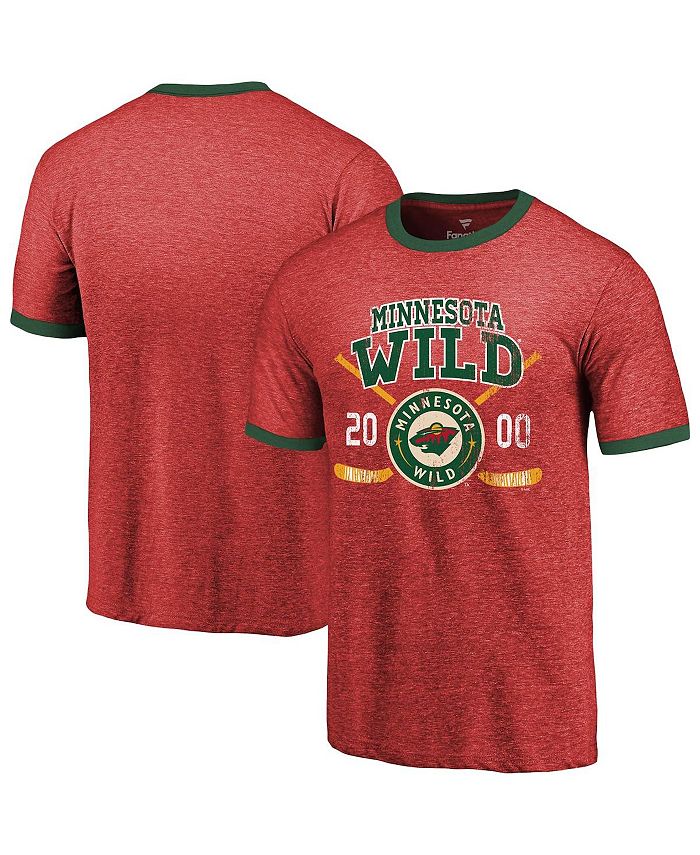 Majestic Men's Threads Red Minnesota Wild Buzzer Beater Tri-Blend ...