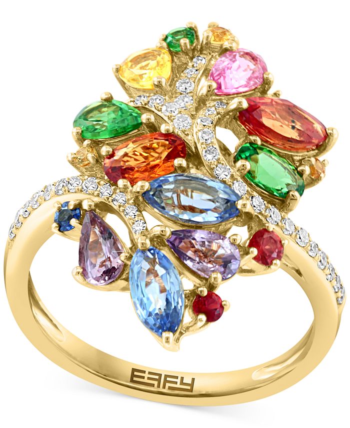 EFFY Collection EFFY® Multi-Gemstone (3-1/5 ct. t.w.) & Diamond (1/5 ct ...