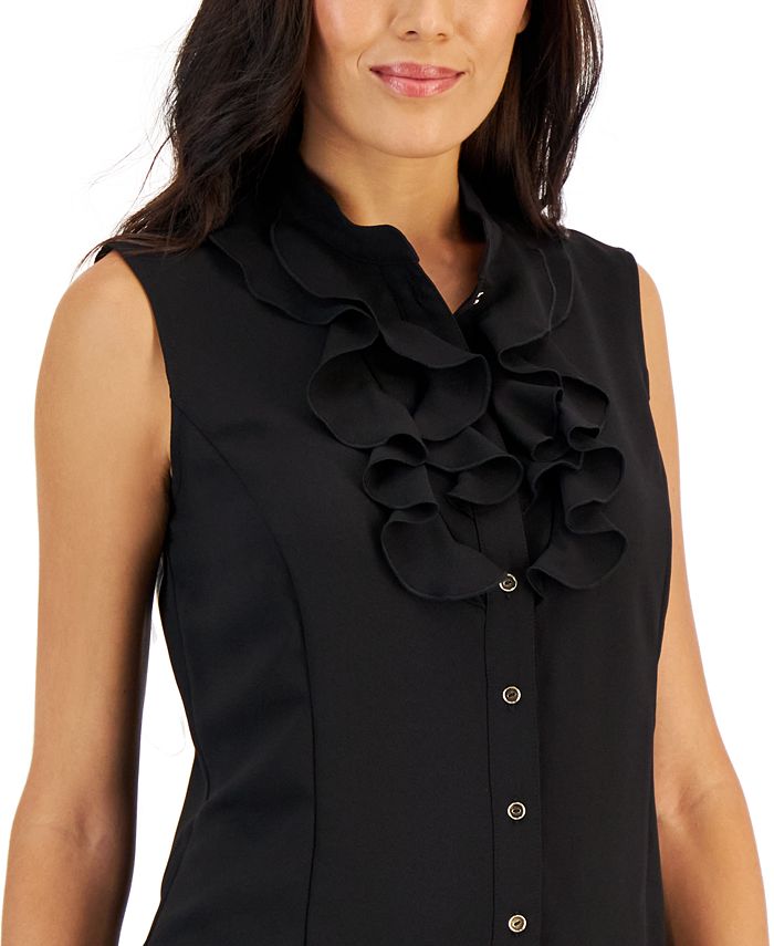 Kasper Women's Ruffled Button-Up Blouse - Macy's