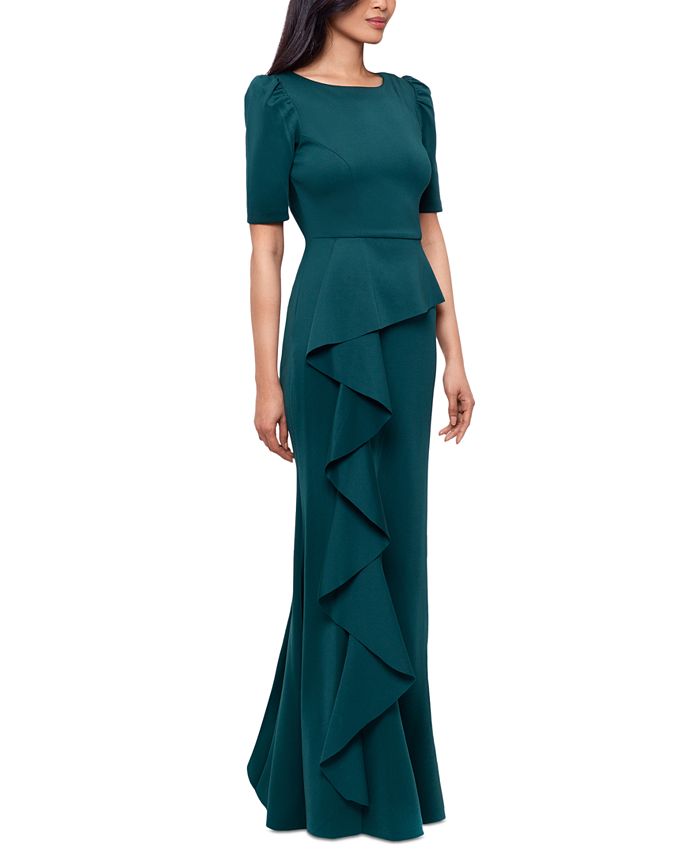 XSCAPE Cascading Ruffle Gown & Reviews - Dresses - Women - Macy's