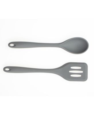 Art & Cook 2 Piece Silicone Slotted Turner and Solid Spoon Set - Macy's