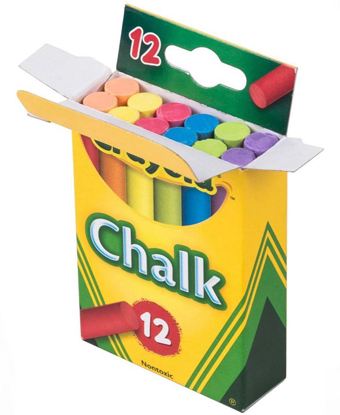 Crayola 12 Chalk Sticks in Various Colors for Outdoor Sidewalk Playtime ...