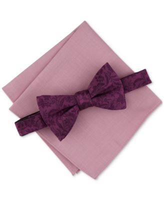 Bar III Men's 2-Pc. Edken Bow Tie & Pocket Square Set, Created for Macy ...