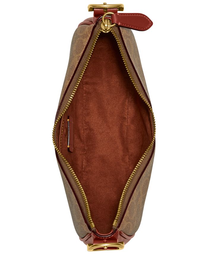 COACH Coated Canvas Signature Luna Shoulder Bag - Macy's