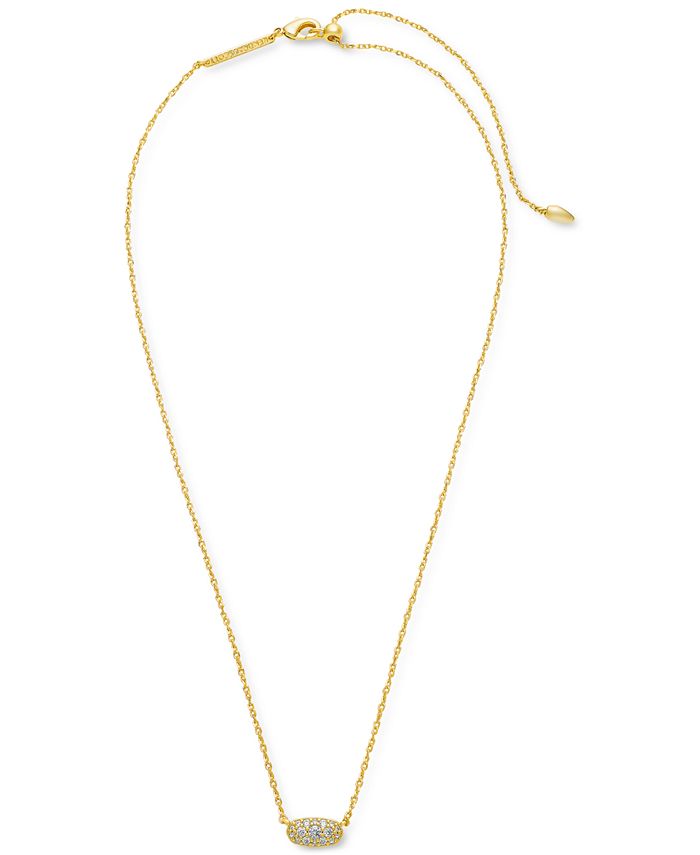Kendra Scott Gold-Tone Crystal Grayson 19" Pendant Necklace - Macy's