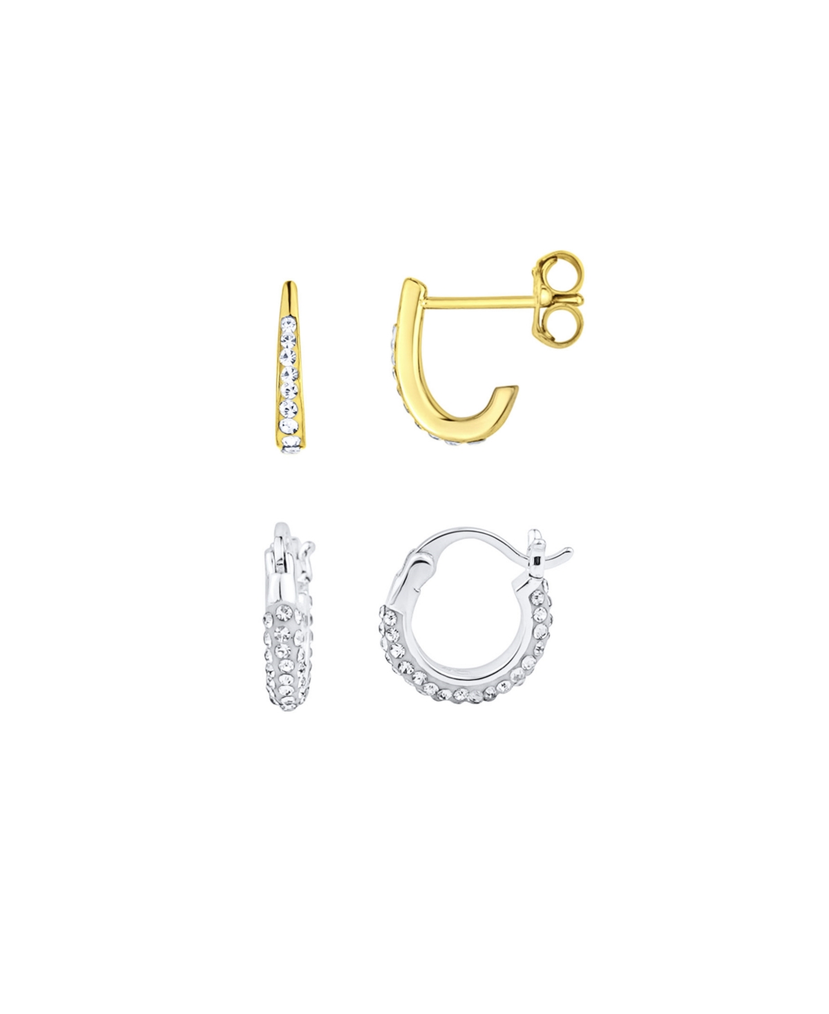 Click here for And Now This Duo Crystal Hoop Earring  Set of 2 -... prices