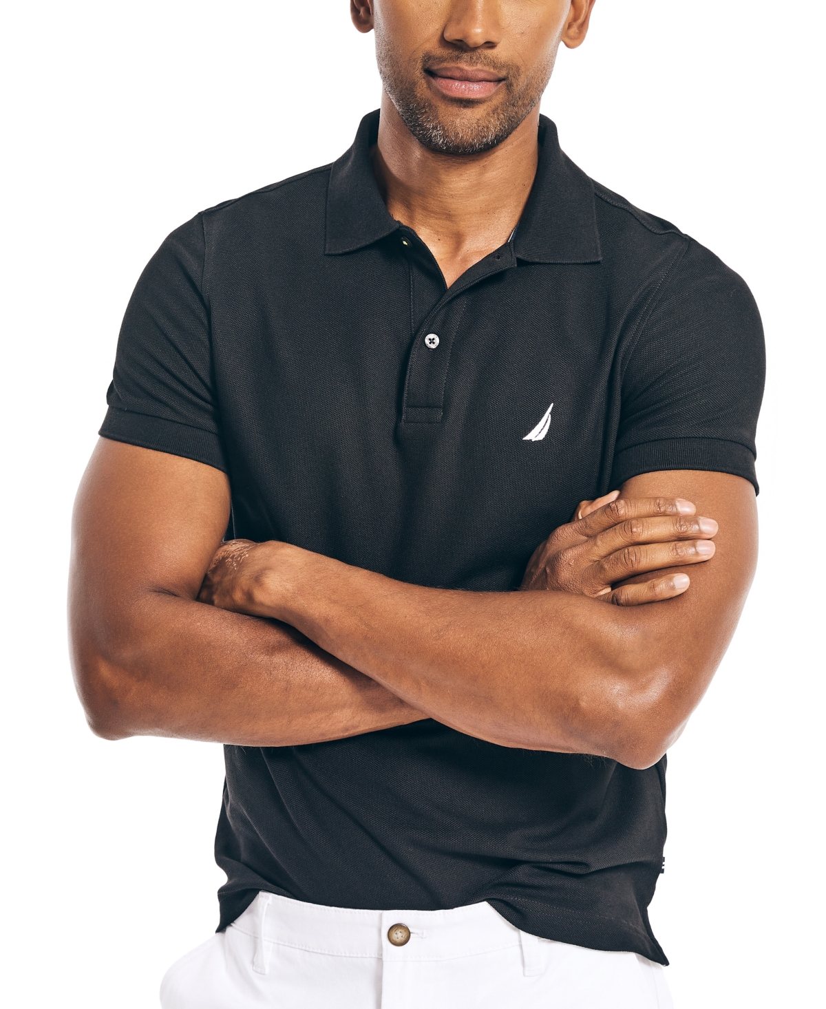 Click here for Nautica Mens Sustainably Crafted Slim-Fit Deck Pol... prices