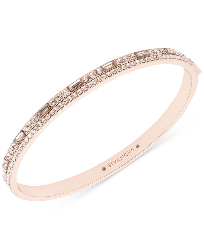 Givenchy Rose Gold-Tone Crystal Bangle Bracelet - Macy's