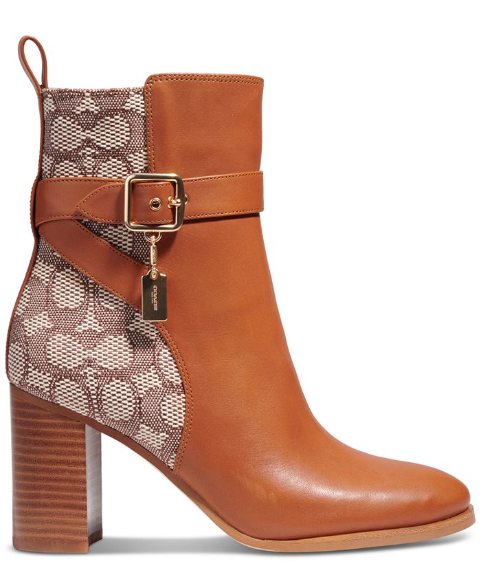 COACH Women's Olivia Block-Heel Booties & Reviews - Booties - Shoes ...