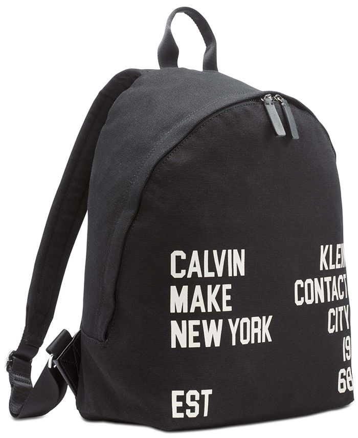 Calvin Klein Landon Canvas Zip-Around Backpack - Macy's
