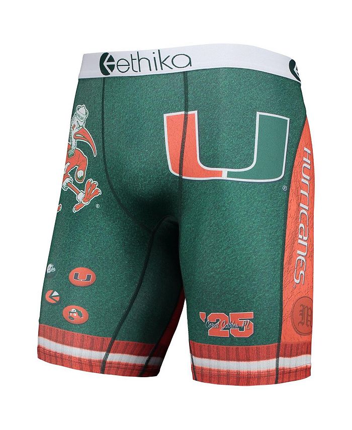 Ethika Men's Green Miami Hurricanes Schoolin' Boxers Briefs - Macy's