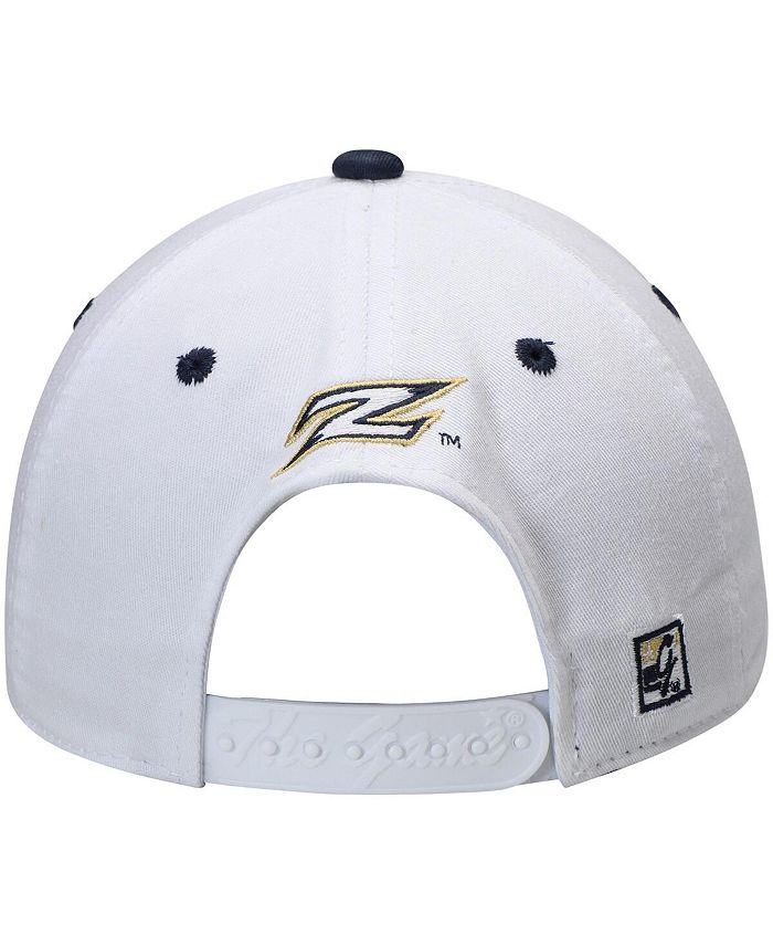 Game Men's The White Akron Zips Classic Bar Structured Adjustable Hat ...