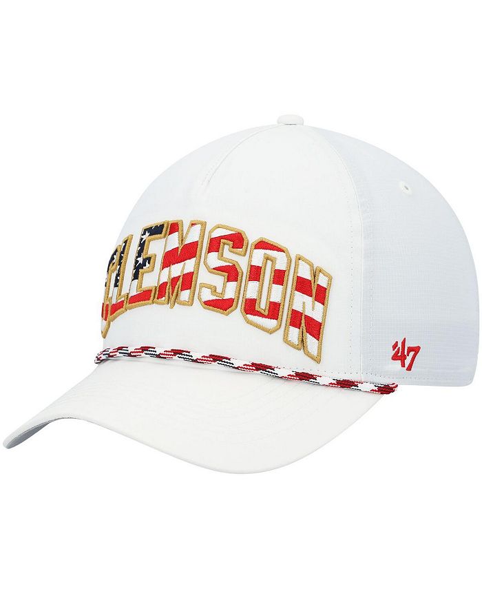 '47 Brand Men's '47 White Clemson Tigers Stars and Stripes Flag Flutter ...