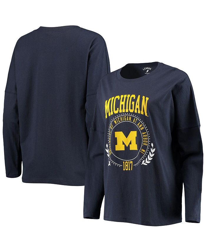 League Collegiate Wear Women's Navy Michigan Wolverines Clothesline ...