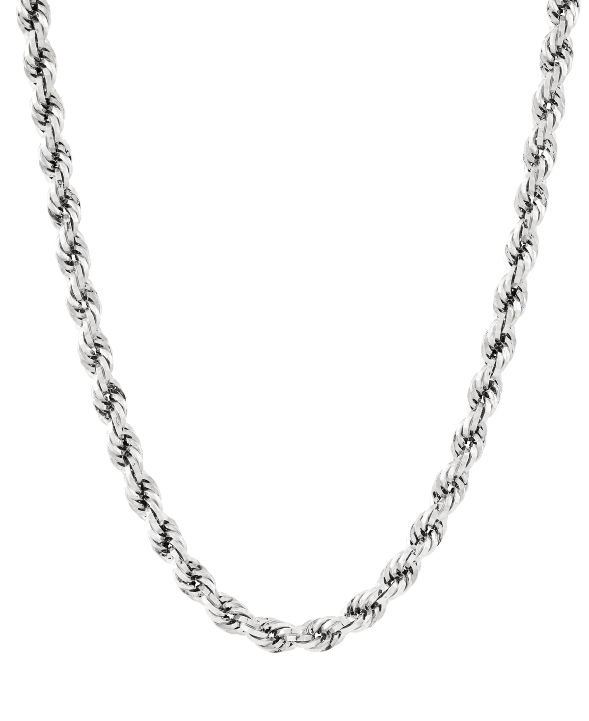 Click here for Evergreen Rope 26 Chain Necklace (5.3MM) in 10K Wh... prices