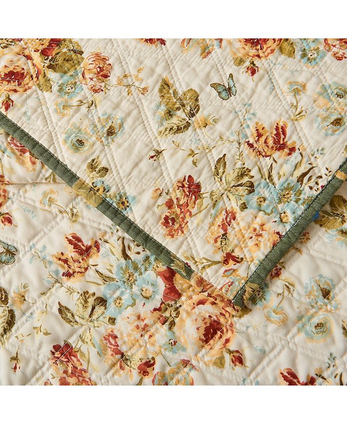Modern Heirloom Floral Patch 3 Piece Quilt Set, Full/Queen - Macy's